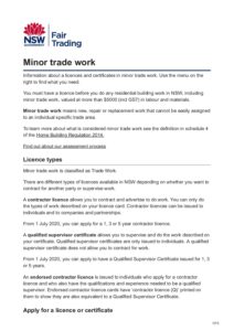 fairtrading.nsw.gov.au-Minor trade work - Shiny Clean